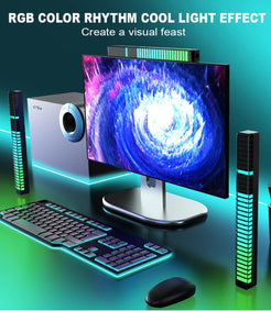 TLED Store- RGB Voice Activated LED Light Bar, Sensitive Light Strip ...